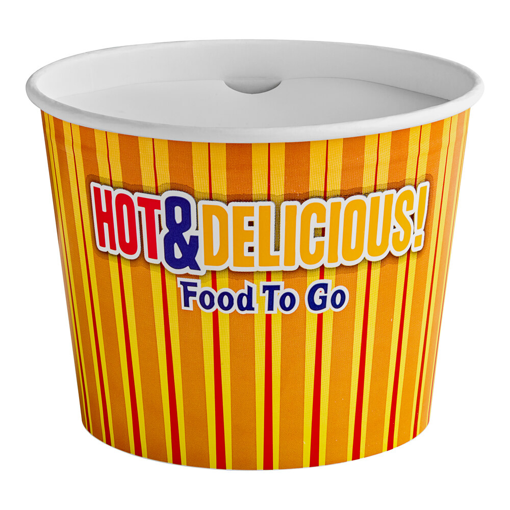 Choice 85 oz. Hot Food Bucket with Lid - 100/Case