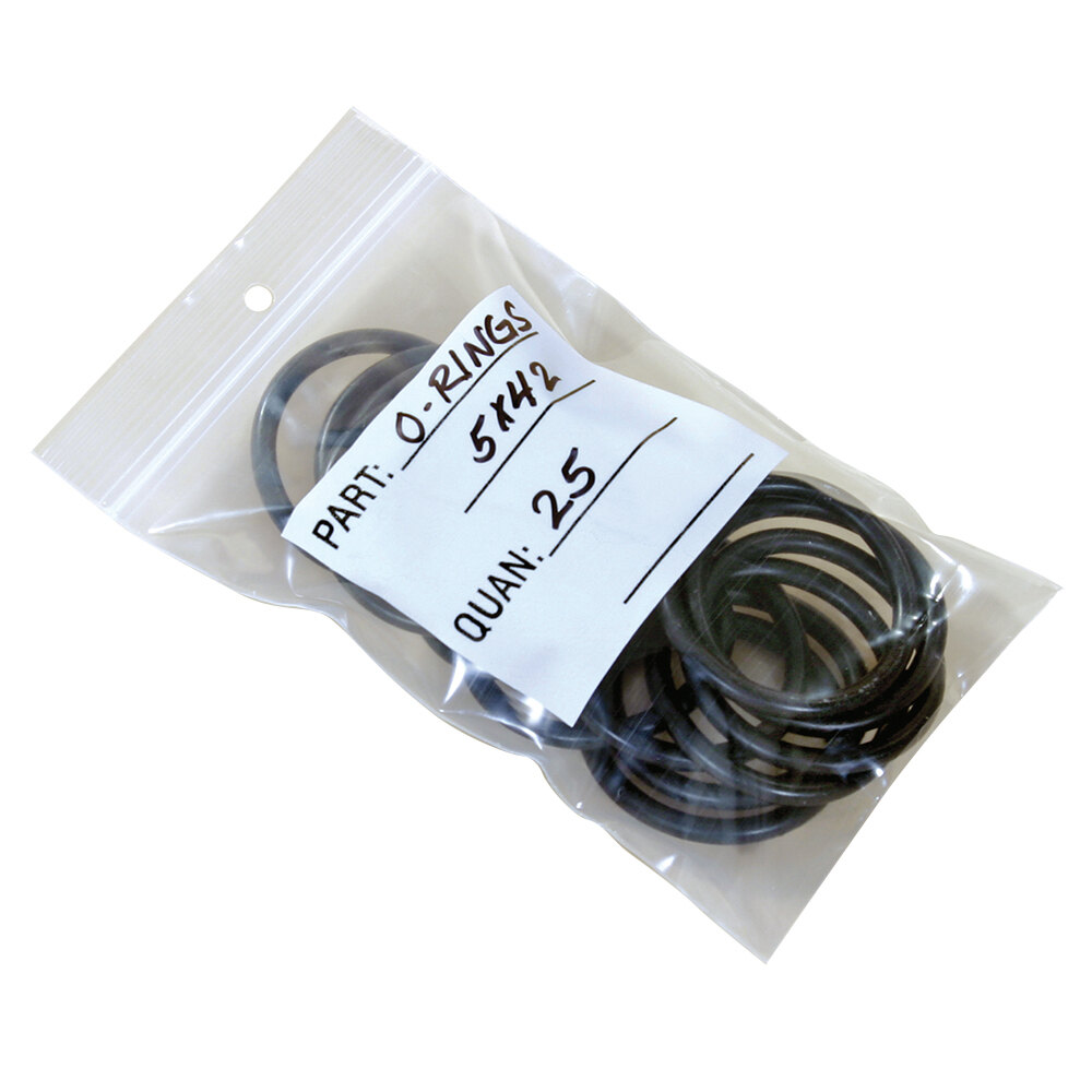 Lavex 6" x 8" 4 Mil Printed Polyethylene Zip Top Parts Bag with Hanging ...