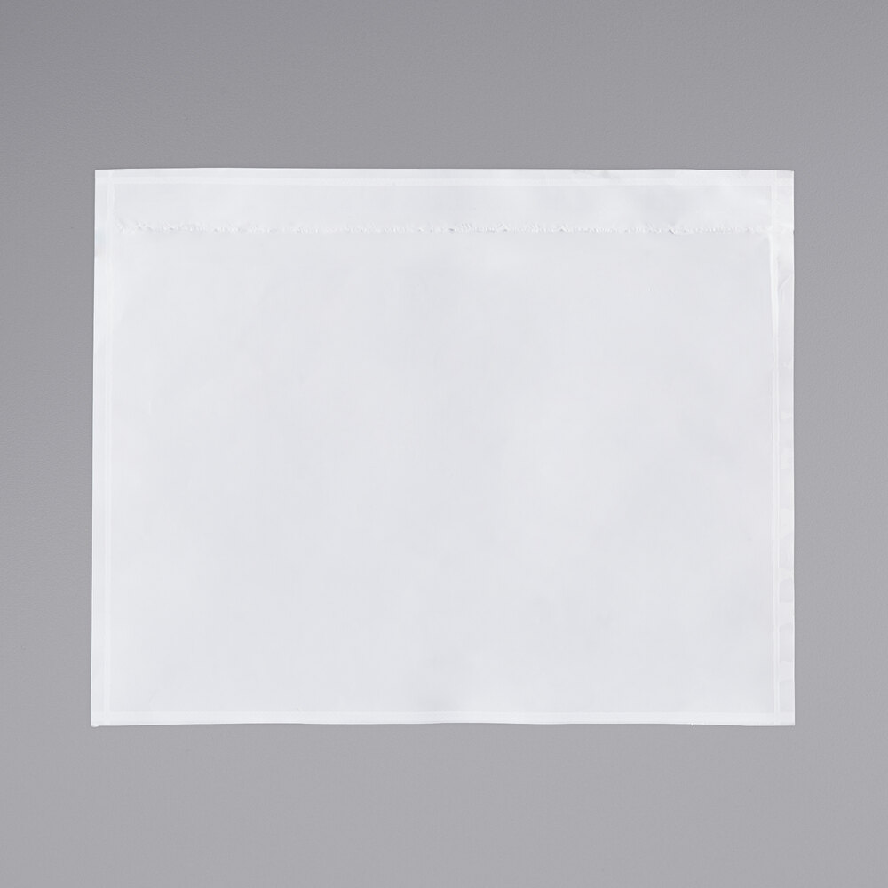 Lavex 7" x 5 1/2" 2 Mil Clear Polyethylene Envelope - 1,000/Case