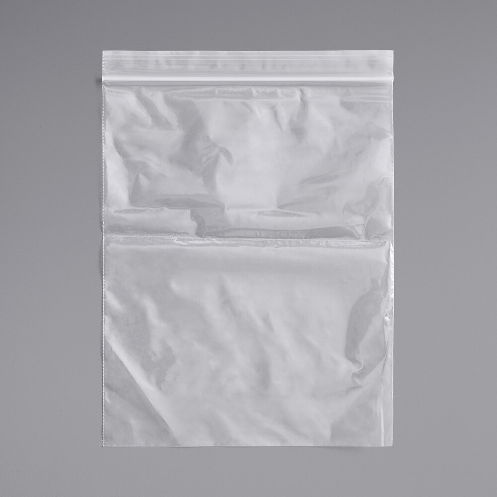Choice 6" x 9" 2 Mil Clear LDPE Zip Top Bag - 1,000/Case
