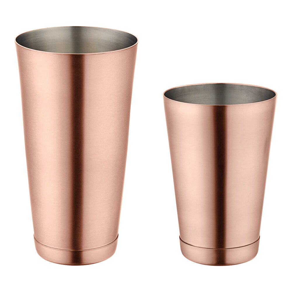 Acopa 28 oz. & 18 oz. Copper 2-Piece Boston Shaker Set