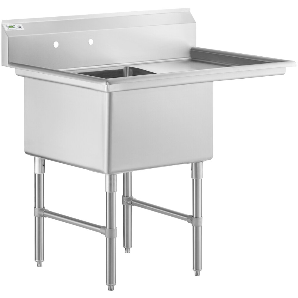 Regency 44 1/2" 16 Gauge Stainless Steel One Compartment Commercial ...