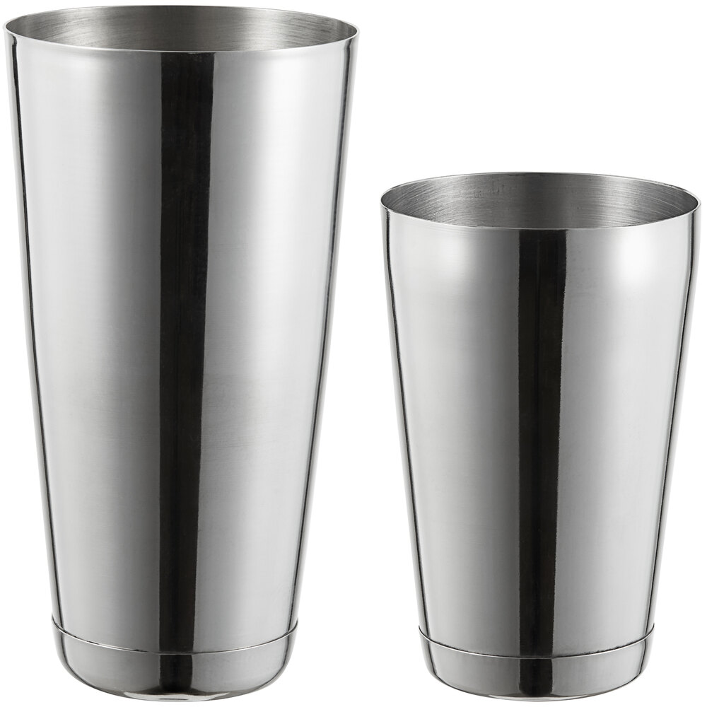 Acopa 28 oz. & 18 oz. Stainless Steel 2-Piece Boston Shaker Set