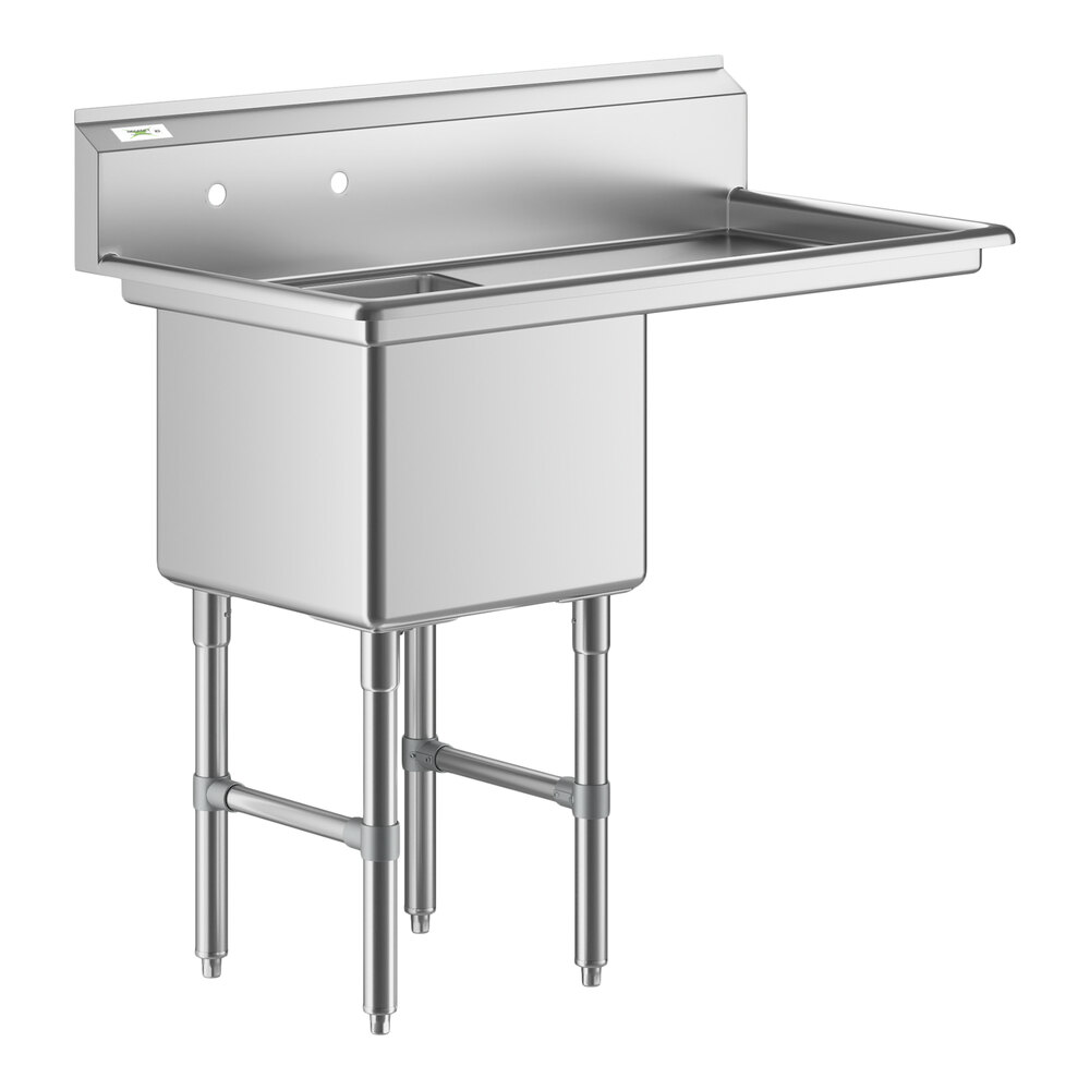 Regency 44 1/2" One Compartment Commercial Sink with Stainless Steel ...