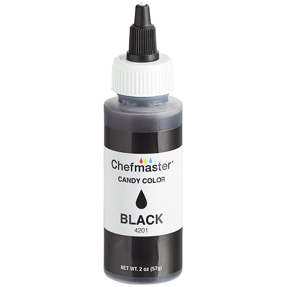 Chefmaster 2 oz. Black Oil-Based Candy Color