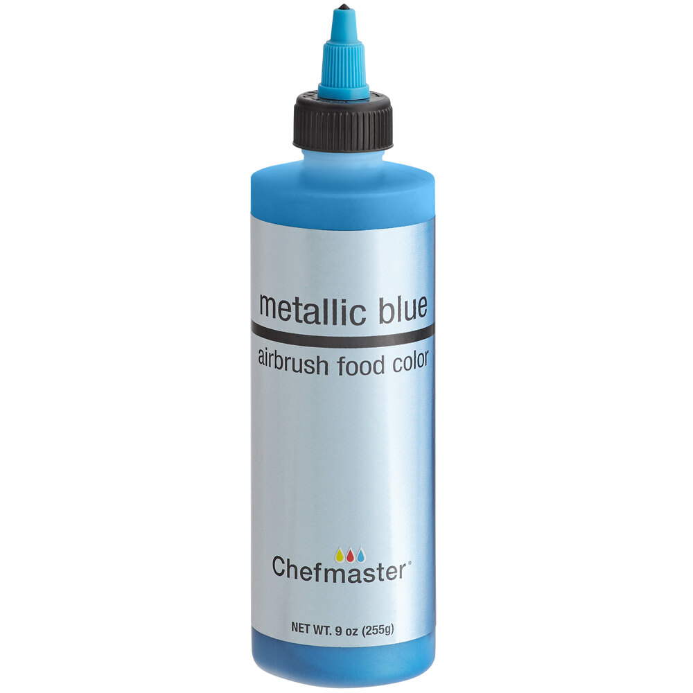 Chefmaster 9 oz. Metallic Blue Airbrush Color