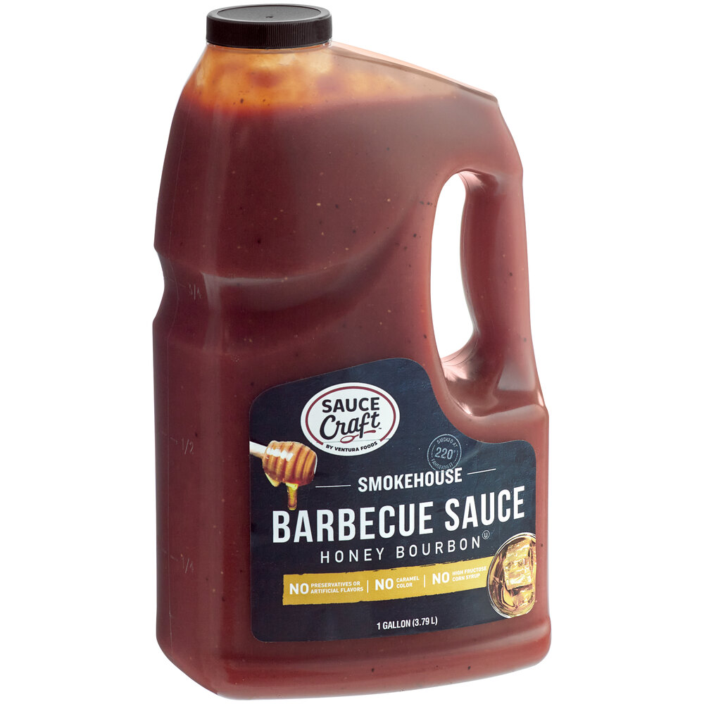 Sauce Craft 1 Gallon Honey Bourbon BBQ Sauce