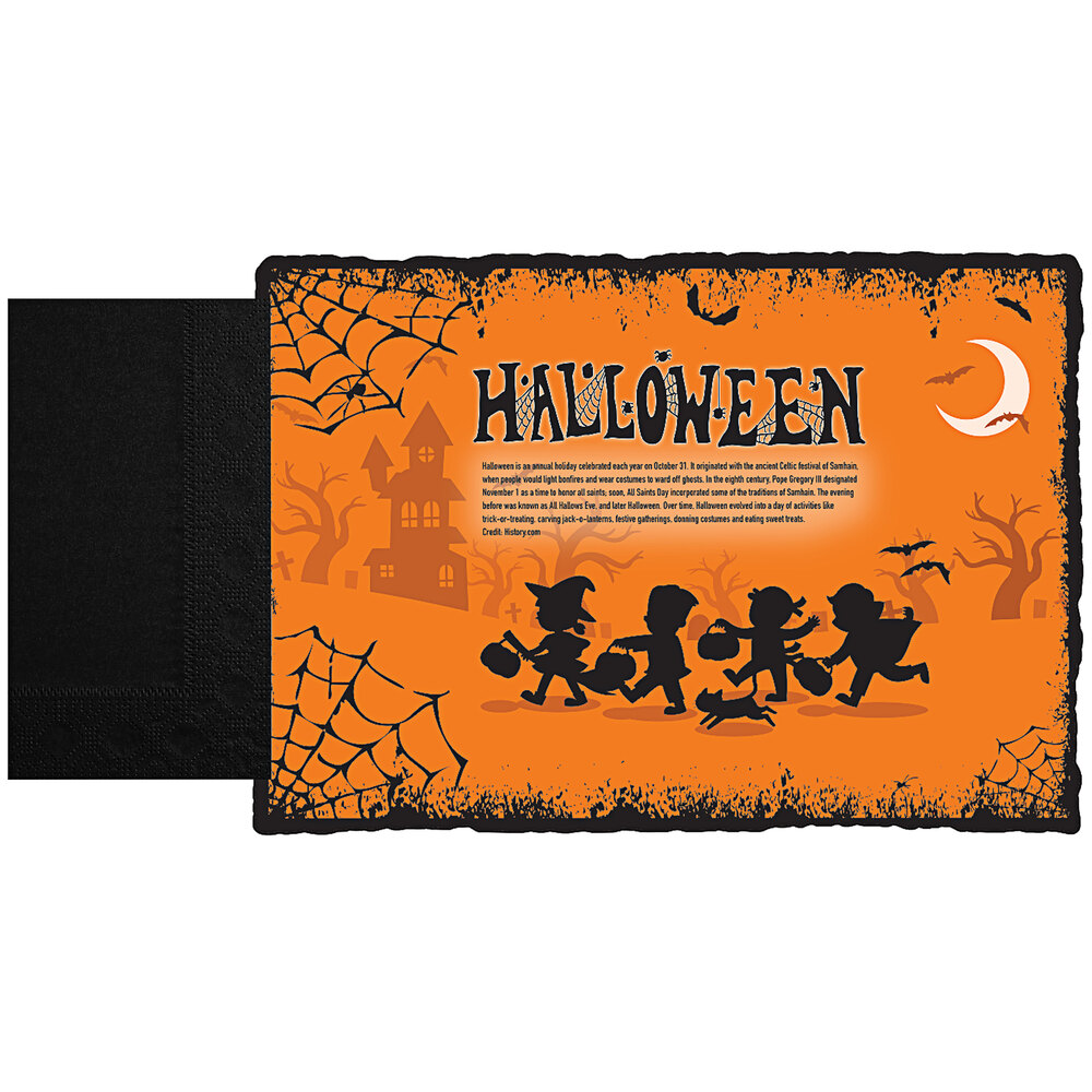 Paper Halloween Placemats w/ Napkins - 250/Case