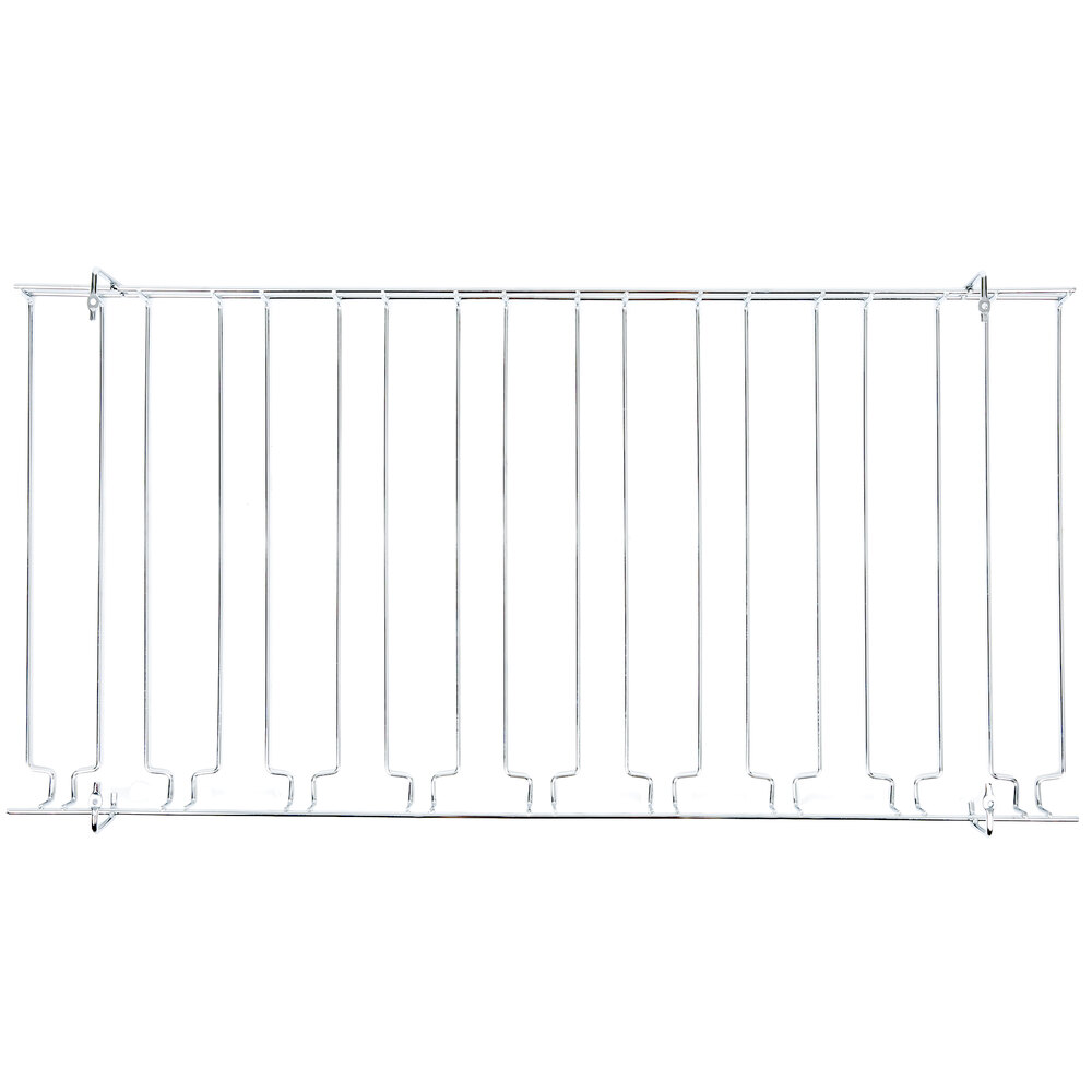 18" x 36" 9 Slot Chrome Wire Bar Glass Rack