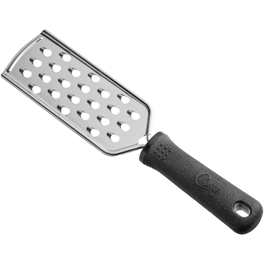 Choice 9" Stainless Steel Extra Coarse Grater with Black Non-Slip Handle
