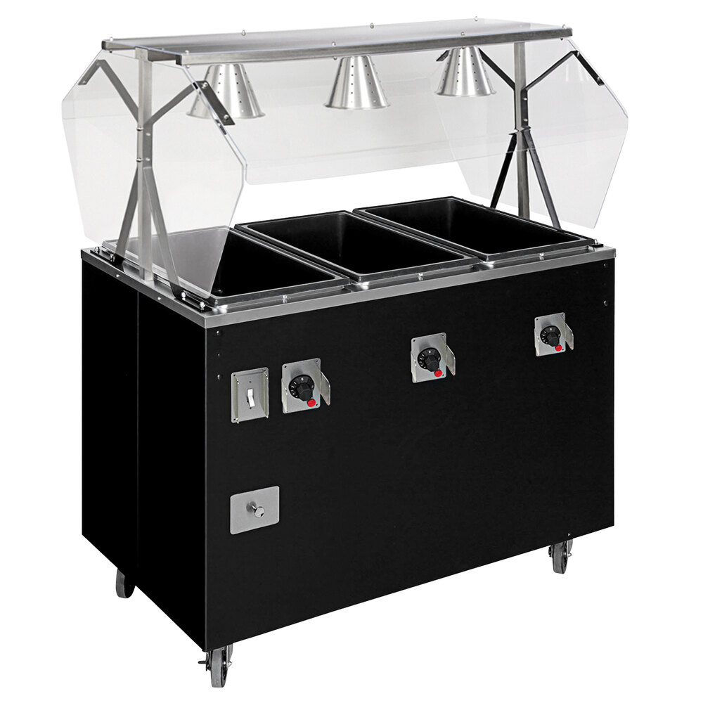 Vollrath T38707 2-Series 46" Black Affordable Portable Deluxe Hot Food ...