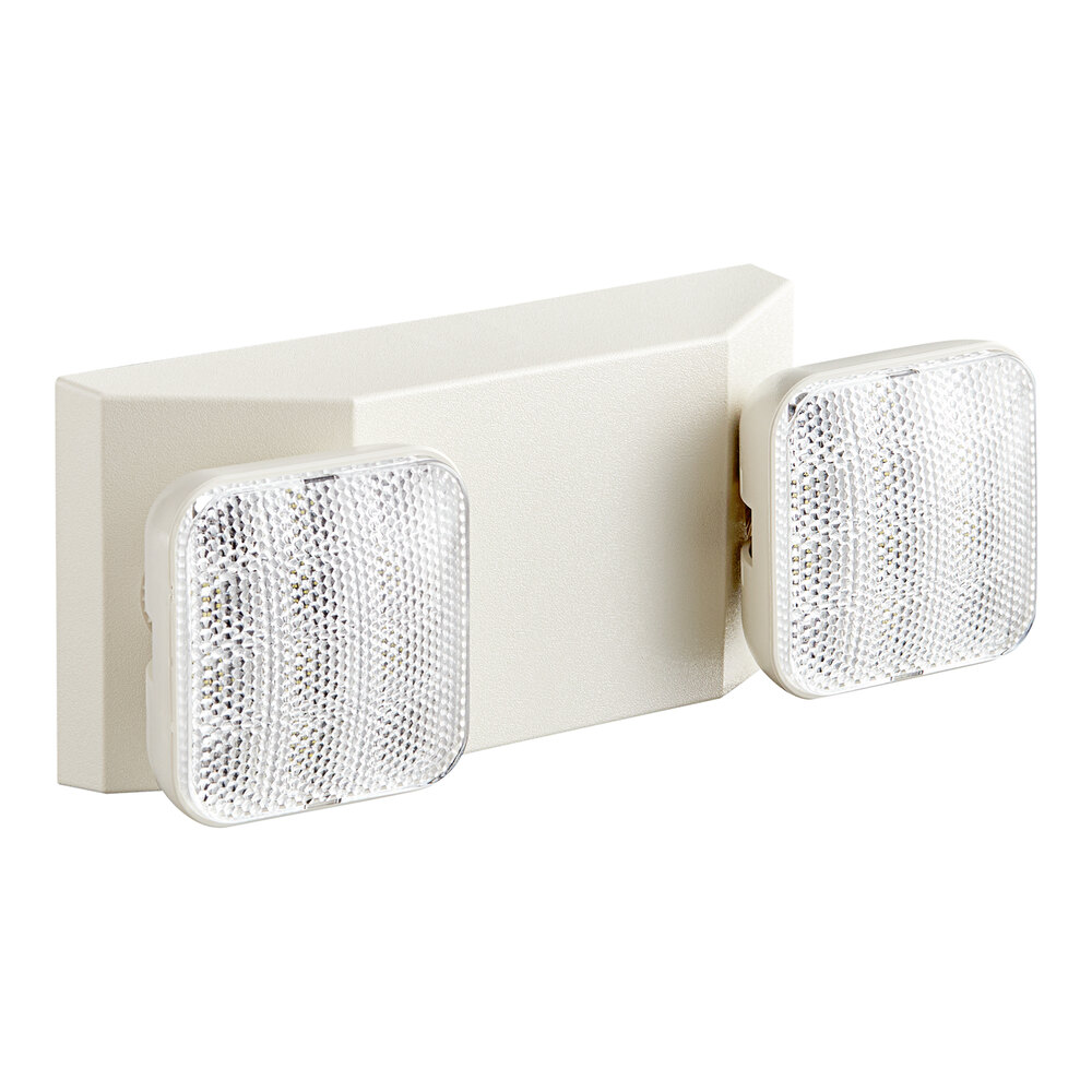 Lavex 2 Head Square LED Emergency Unit with Adjustable Optics and Ni ...