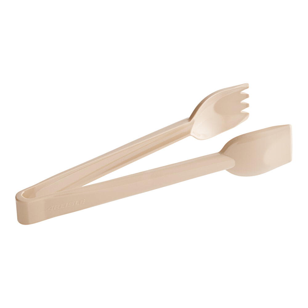 Carlisle 460906 Carly 9" Beige Plastic Salad Tongs
