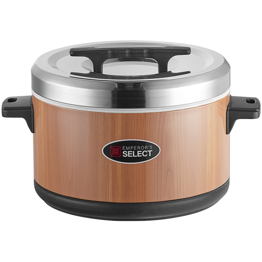 Emperor's Select 60 Cup Insulated Sushi Rice Container with Woodgrain ...