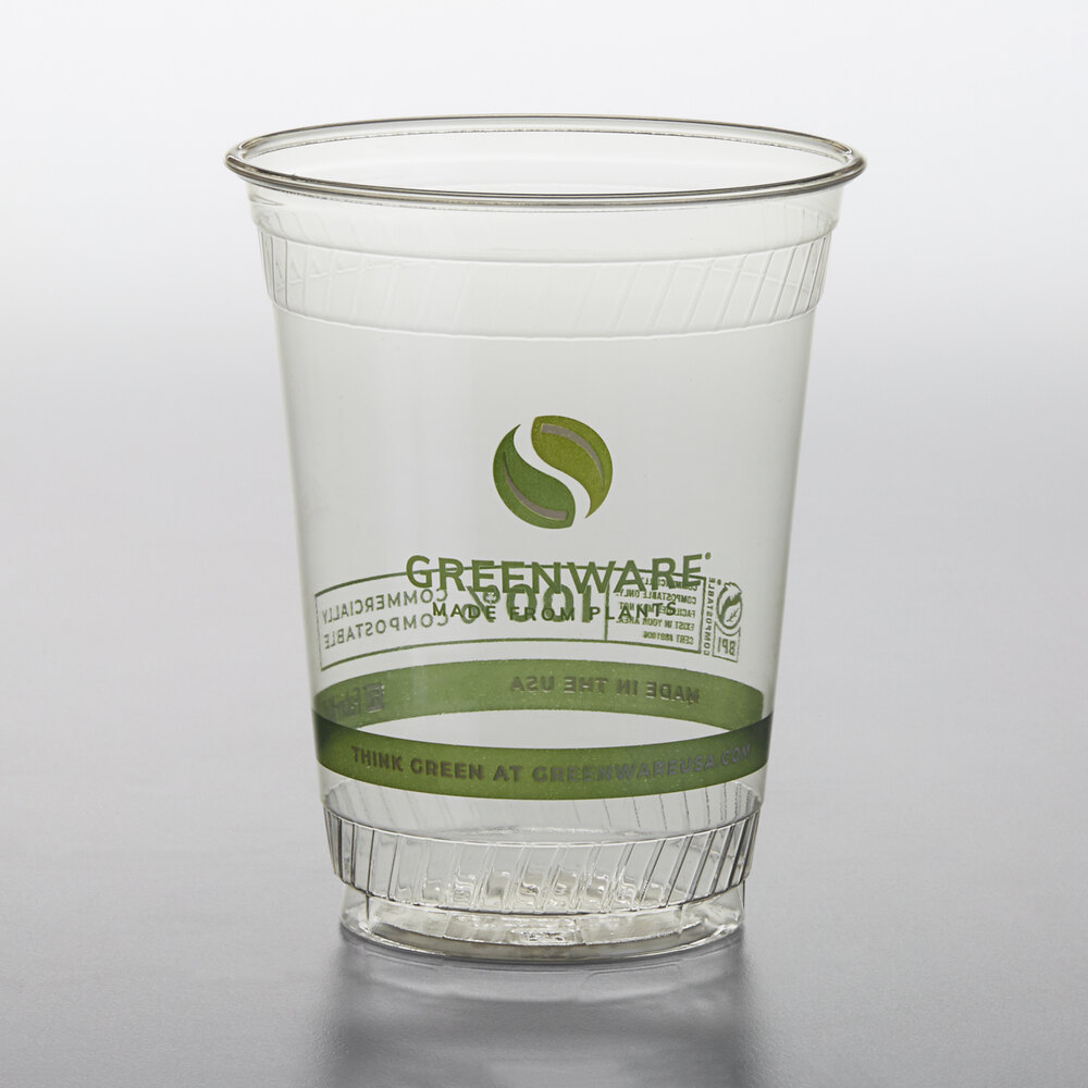 Fabri-Kal GC16S Greenware 16 / 18 oz. Compostable Printed Plastic Cold ...