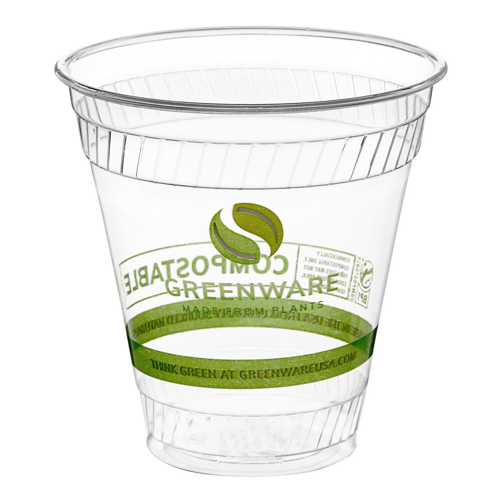 Fabri-Kal GC12 Greenware 12 oz. Compostable Printed Plastic Cold Cup ...