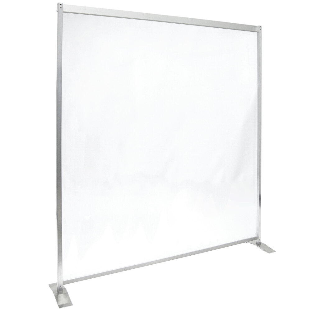 60" x 60" Clear PVC Freestanding Partition