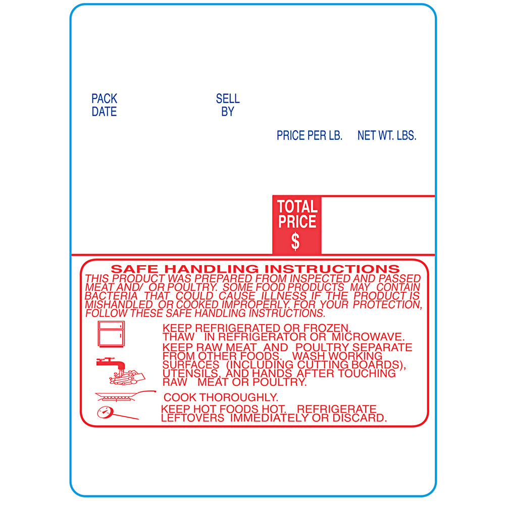 PointPlus 60 mm x 80 mm White Safe Handling Pre-Printed Scale Label ...