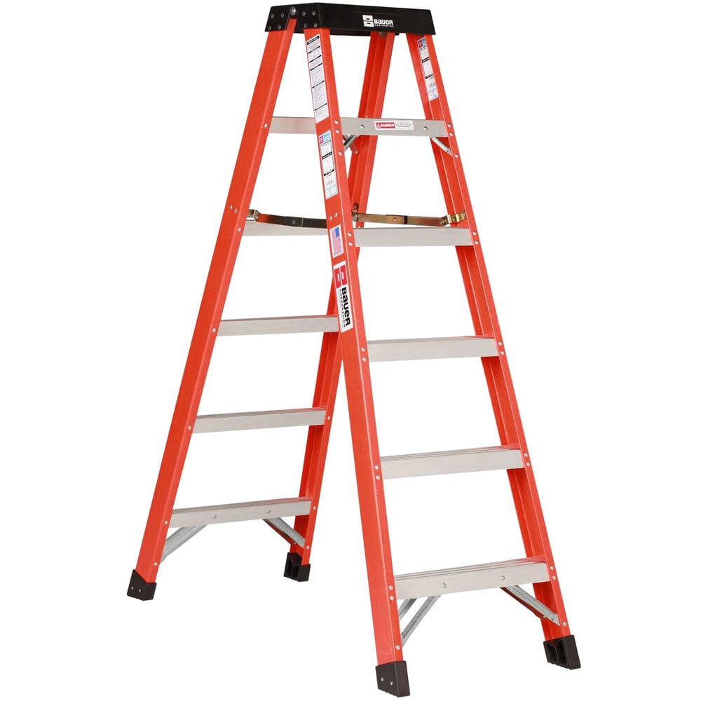 Bauer Corporation 35412 354 Series Type 1A 12' Safety Orange Fiberglass ...