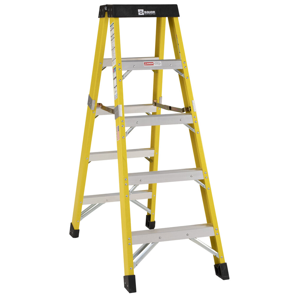 Bauer Corporation 35205 352 Series Type 1AA 5' Safety Yellow Fiberglass ...