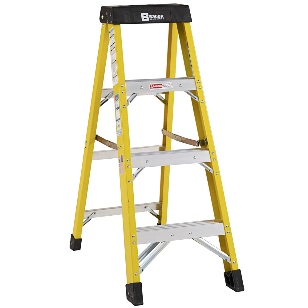 Bauer Corporation 30804 308 Series Type 1AA 4' Safety Yellow Fiberglass ...
