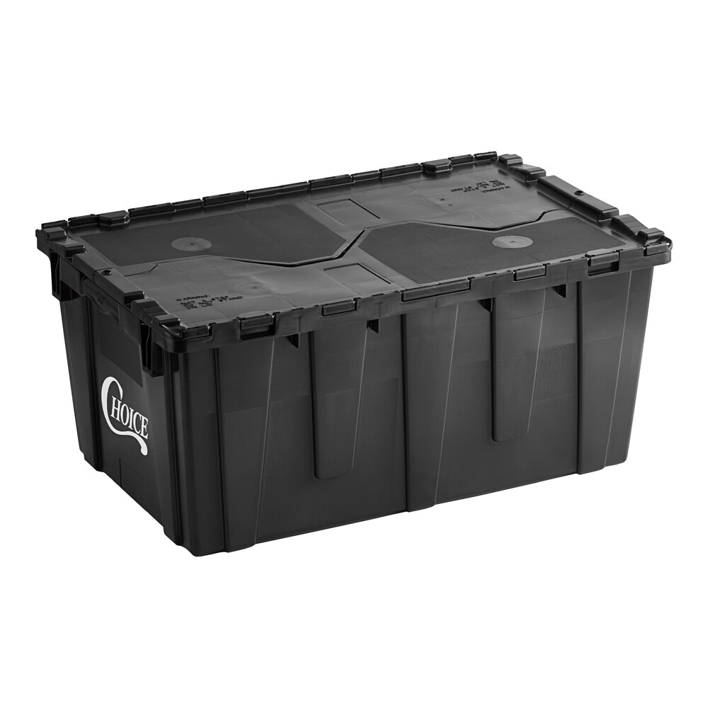 Choice 26 7/8" x 16 7/8" x 12 1/8" Black Stackable Chafer Tote ...
