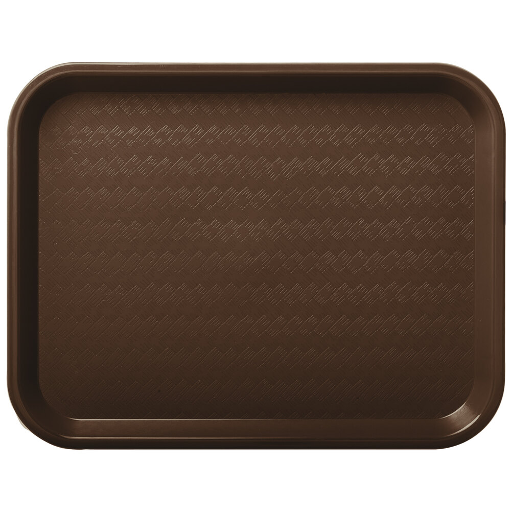 Carlisle CT101469 Cafe 10" x 14" Chocolate Standard Plastic Fast Food Tray