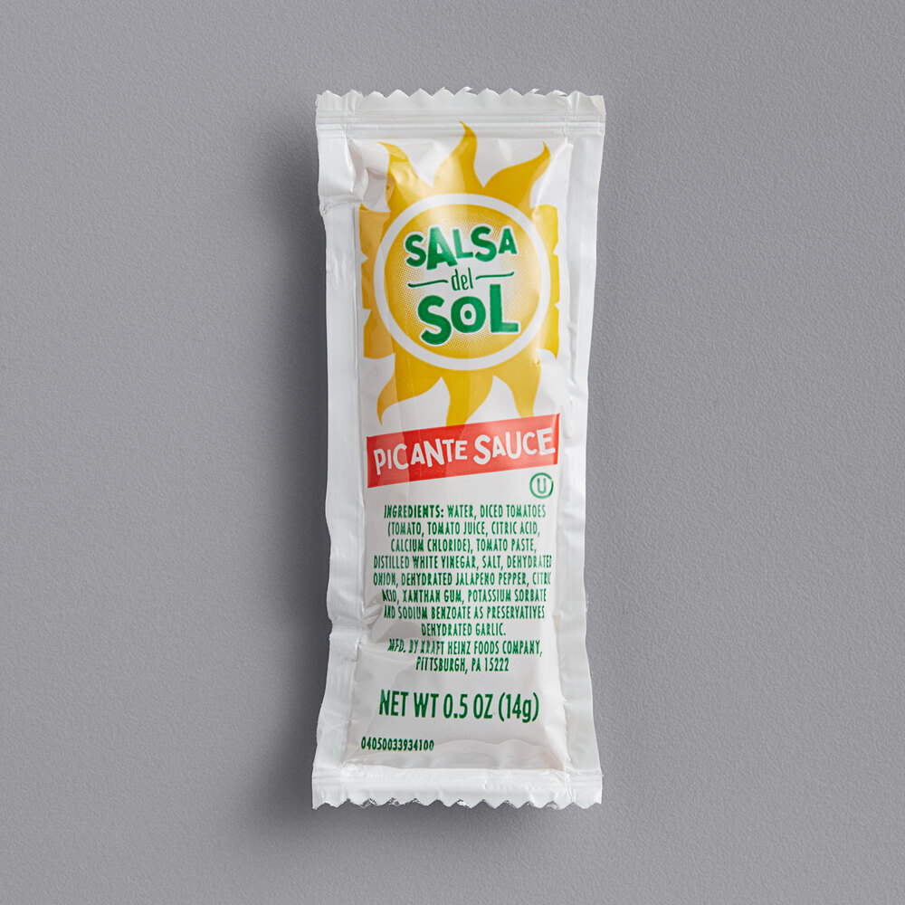 Salsa Del Sol Single Picante Sauce Packets (200/Case)