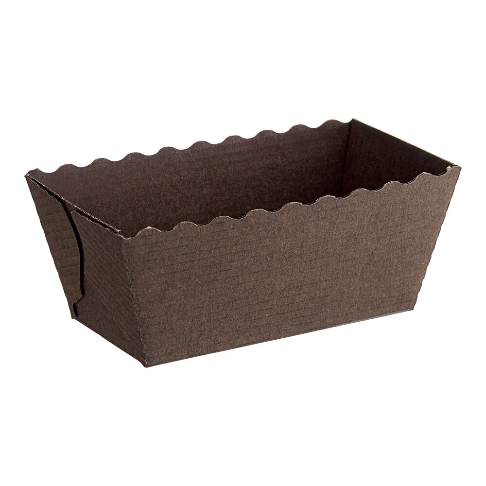 Novacart N9J025231 Easybake 4 oz. Brown Mini Loaf Mold - 500/Case