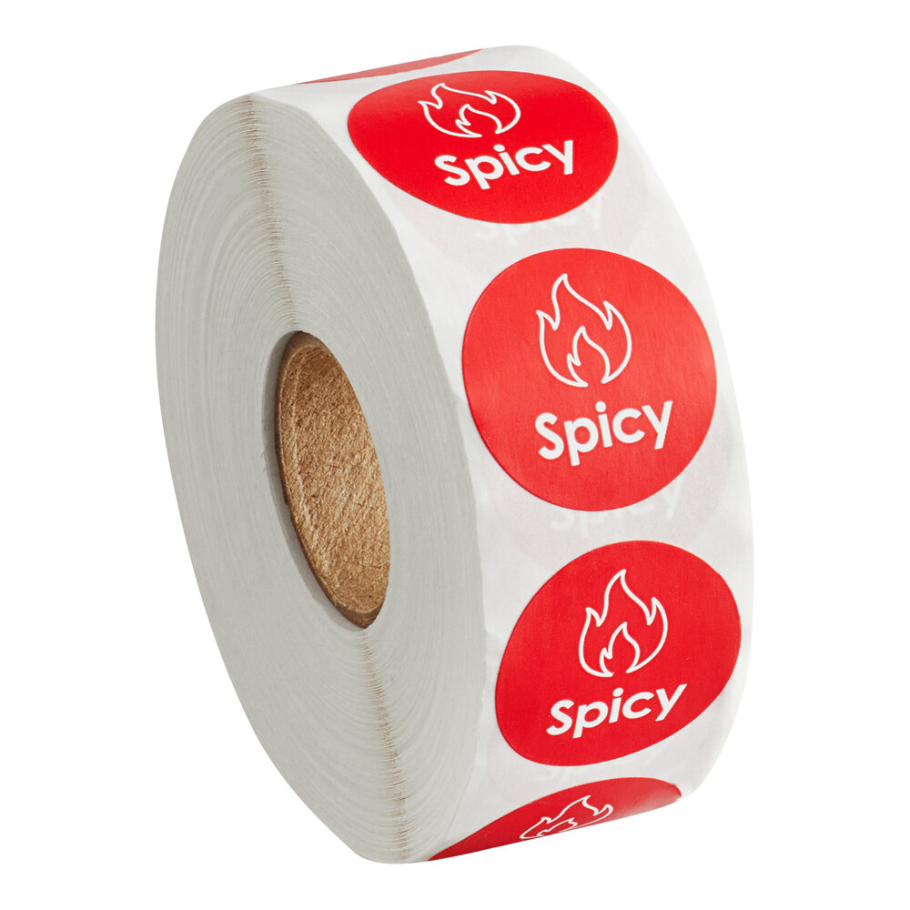 PointPlus Spicy Permanent 1" Red Label - 1,000/Roll