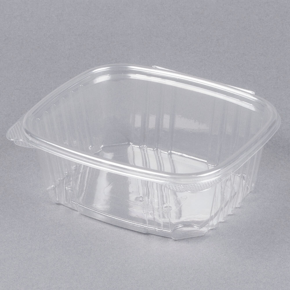 Genpak 32 oz. Clear Hinged Deli Container - 200/Case