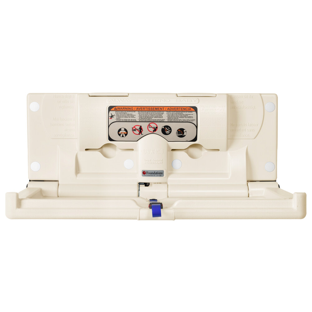 Foundations 5211089 Classic Series Cream Horizontal Baby Changing ...