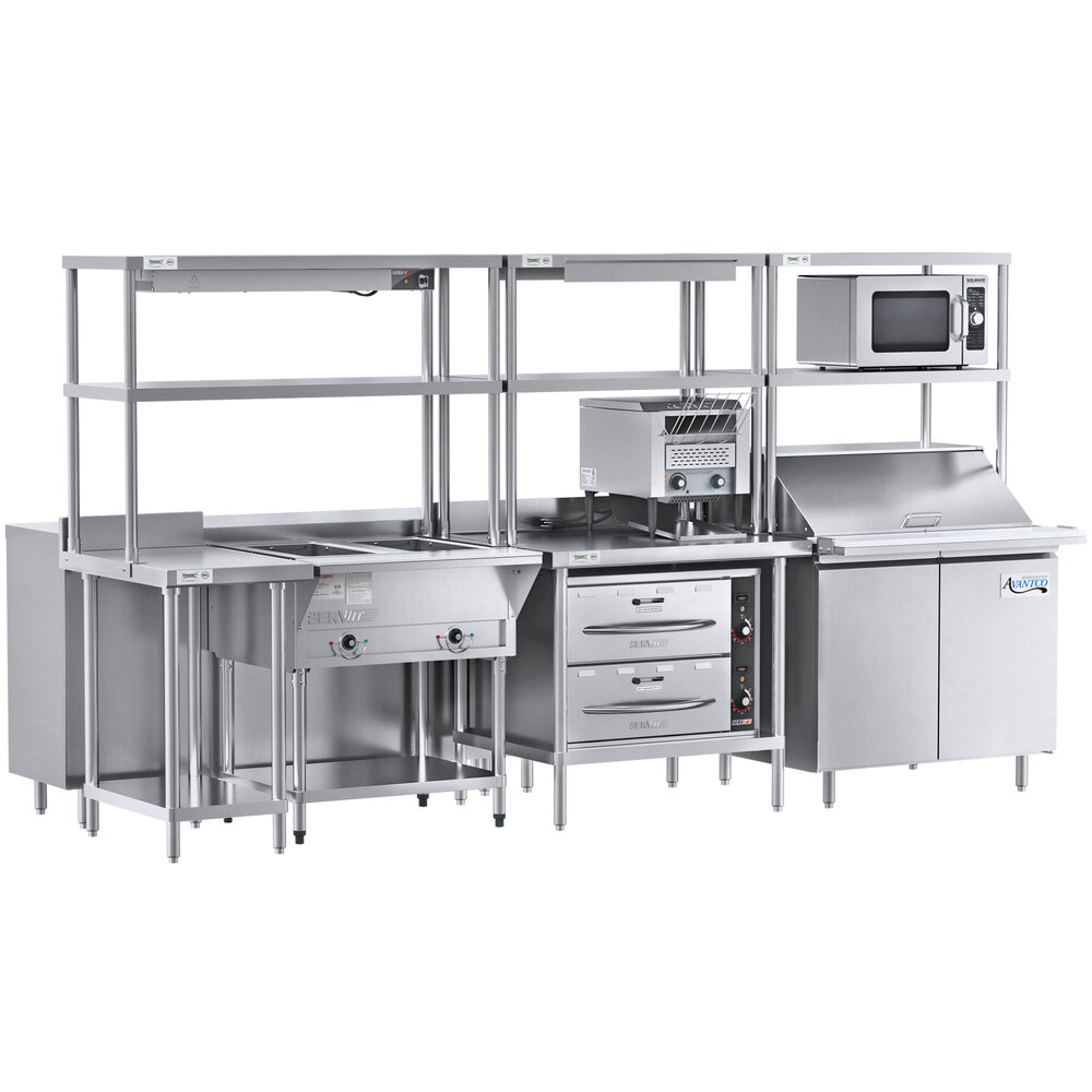 Chef's Counter 132" Serving Line Package with 36" Sandwich Prep Table ...