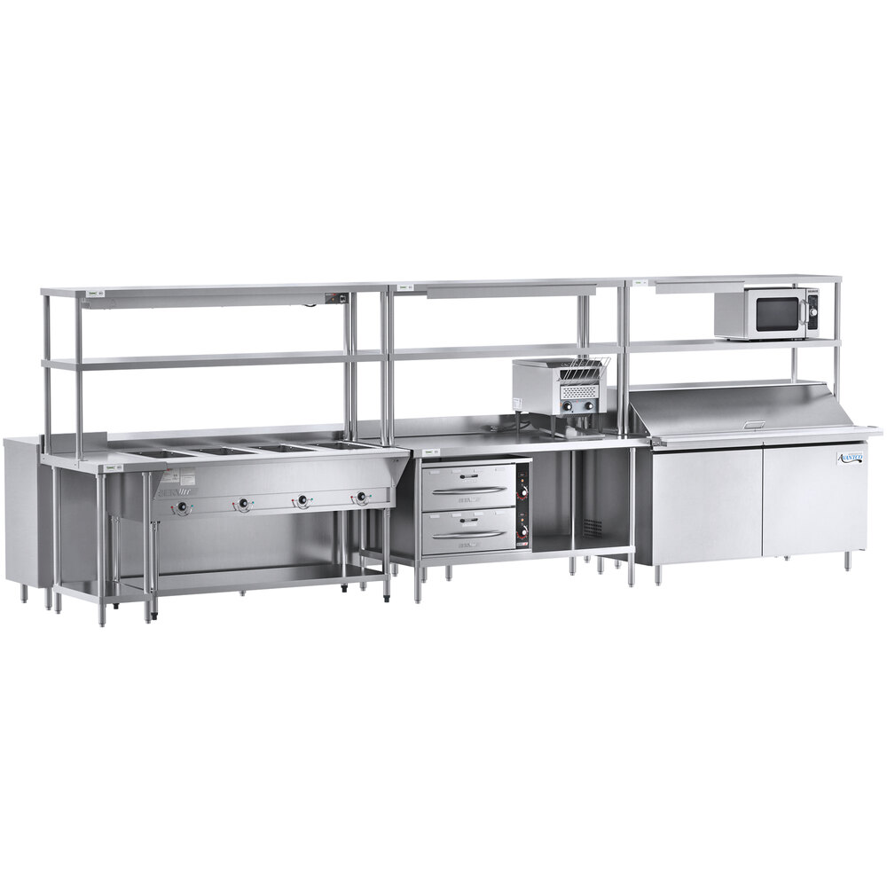 Chef's Counter 192" Serving Line Package with 60" Sandwich Prep Table ...