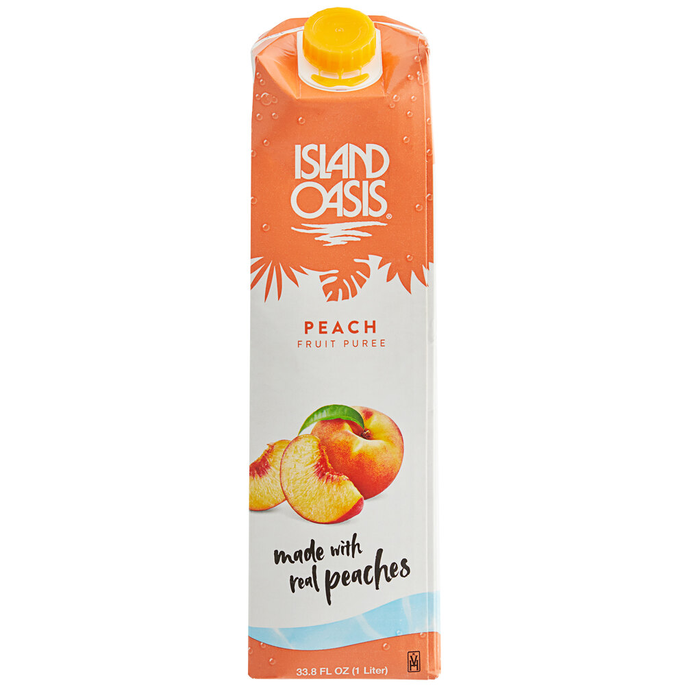 Island Oasis 1 Liter Peach Puree Beverage Mix
