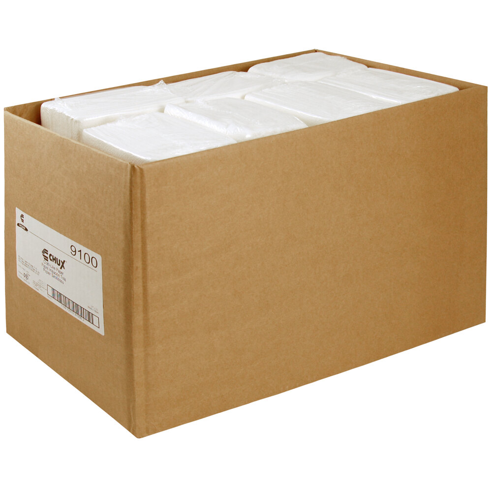 Chicopee 9100 Chux 12" x 13" White Airlaid Medium-Weight Industrial ...