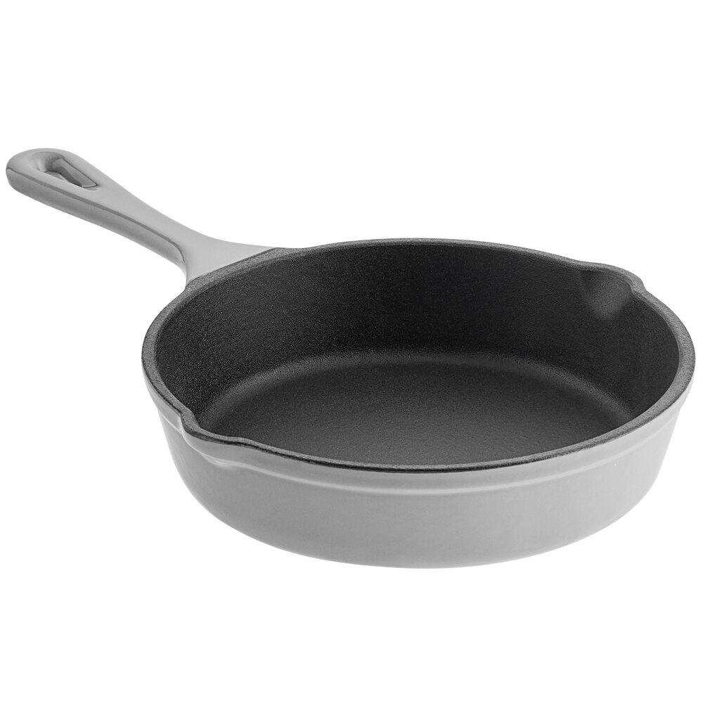 Valor 6" Slate Gray Enameled Mini Cast Iron Skillet