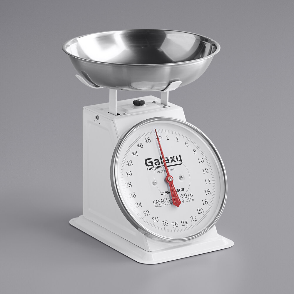 Galaxy 50 lb. Mechanical Portion Control Scale with Removable Stainless ...