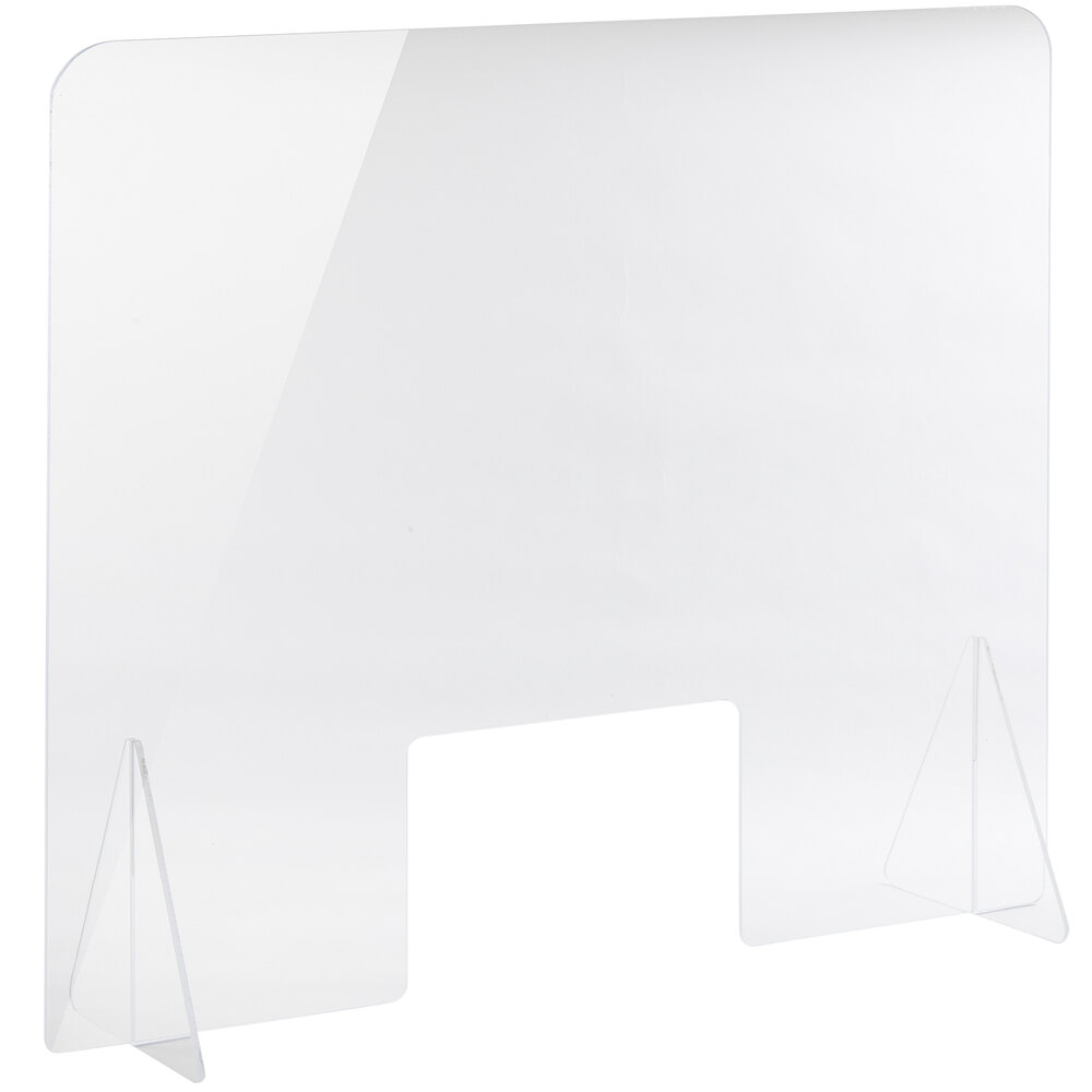 TableCraft CWACR36-PT 36" x 1/4" x 30" Clear Acrylic Freestanding ...