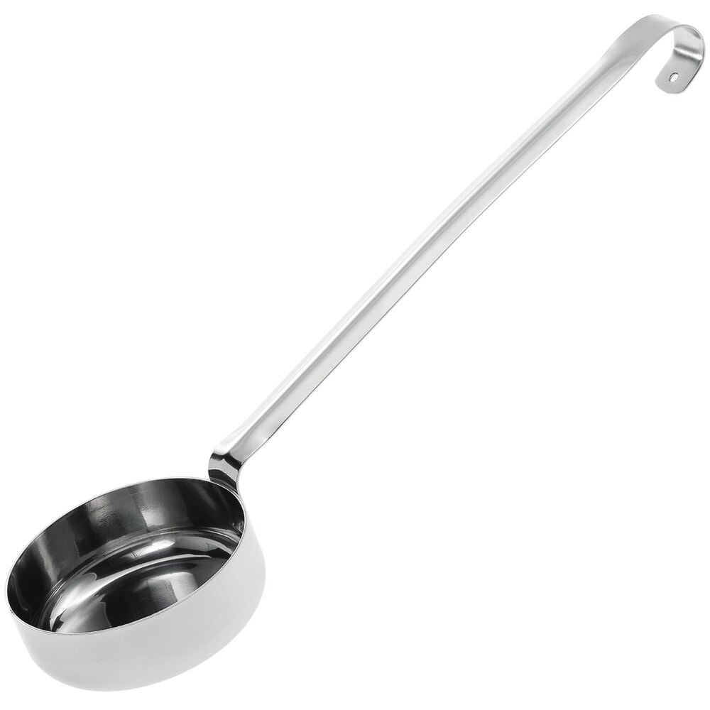 GI Metal Flat Bottom Ladle - Stainless Steel (3 oz.)