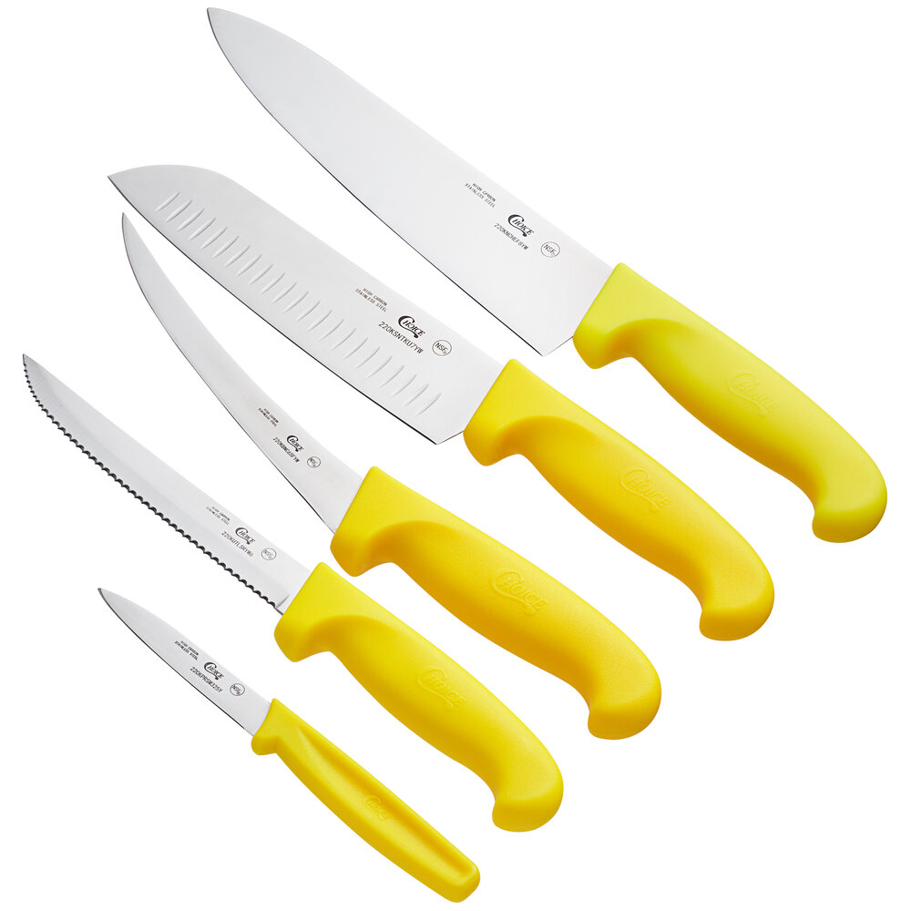 Choice 5-Piece Knife Set with Yellow Handles