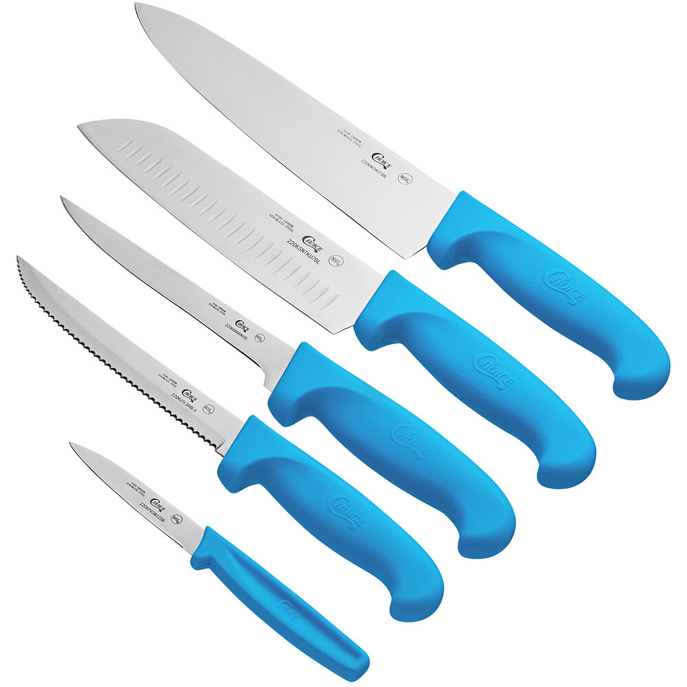 Choice 5-Piece Knife Set with Blue Handles