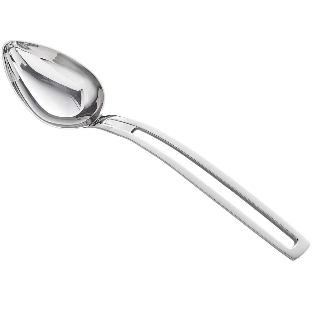 Vollrath 46722 Miramar® 2.66 oz. Stainless Steel Open Handle Solid Oval ...