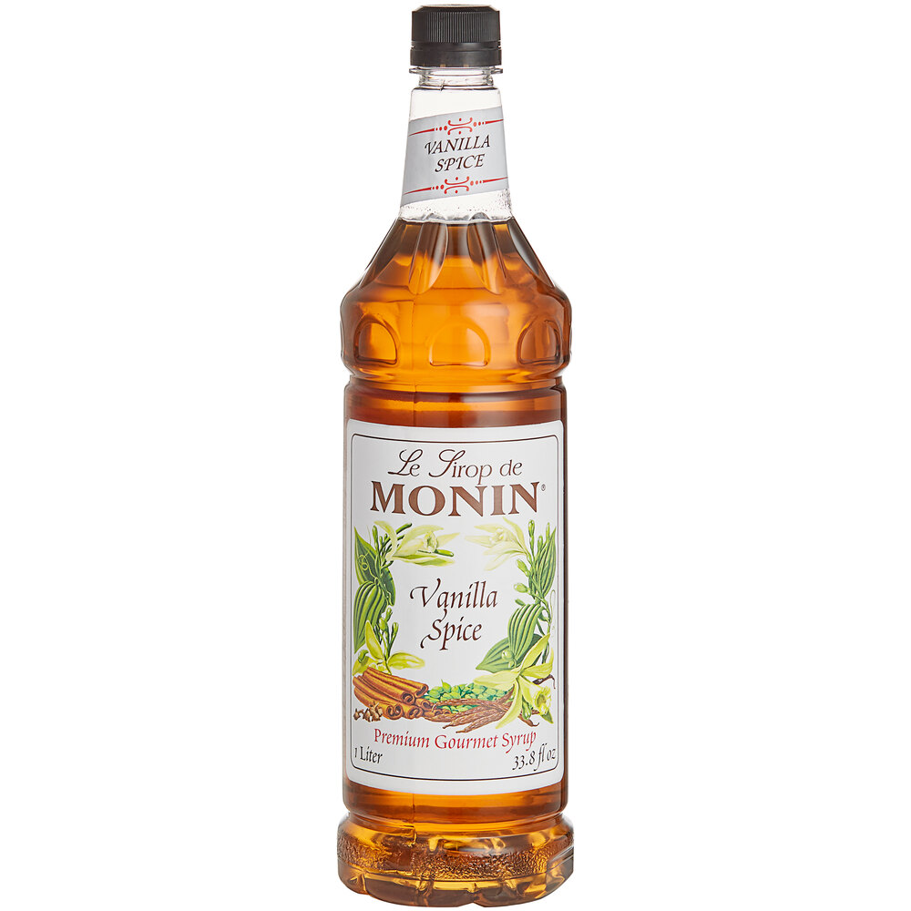 Monin Premium Vanilla Spice Flavoring Syrup 1 Liter