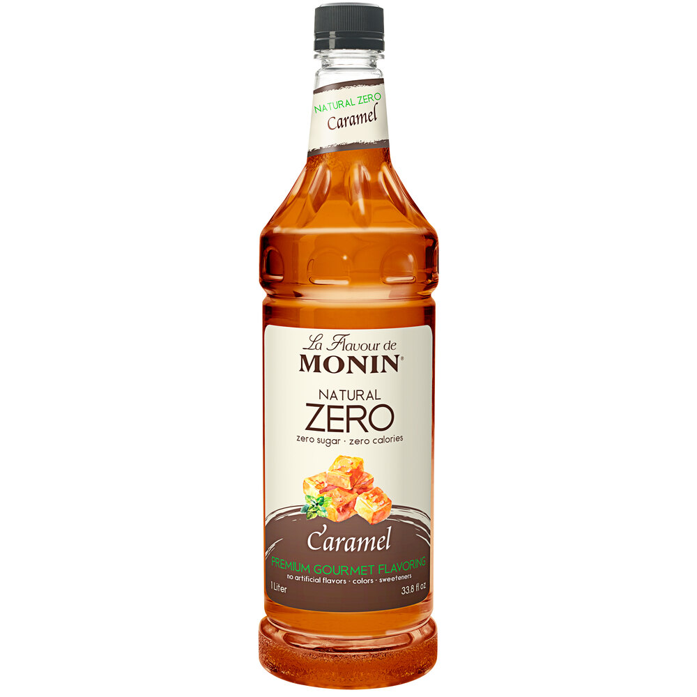 Monin Zero Calorie Natural Caramel Flavoring Syrup 1 Liter