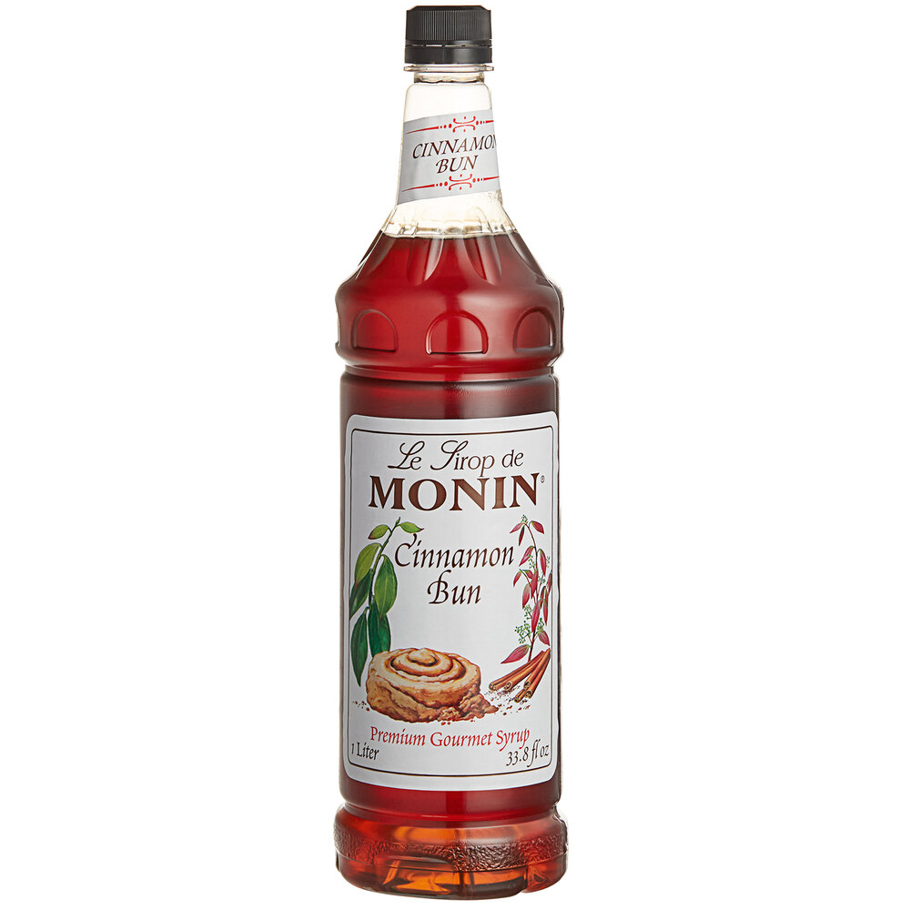 Monin Premium Cinnamon Bun Flavoring Syrup 1 Liter