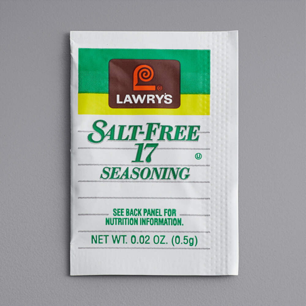 Lawry's Salt-Free 17 Seasoning Packet (0.63 gram) - 500/Case