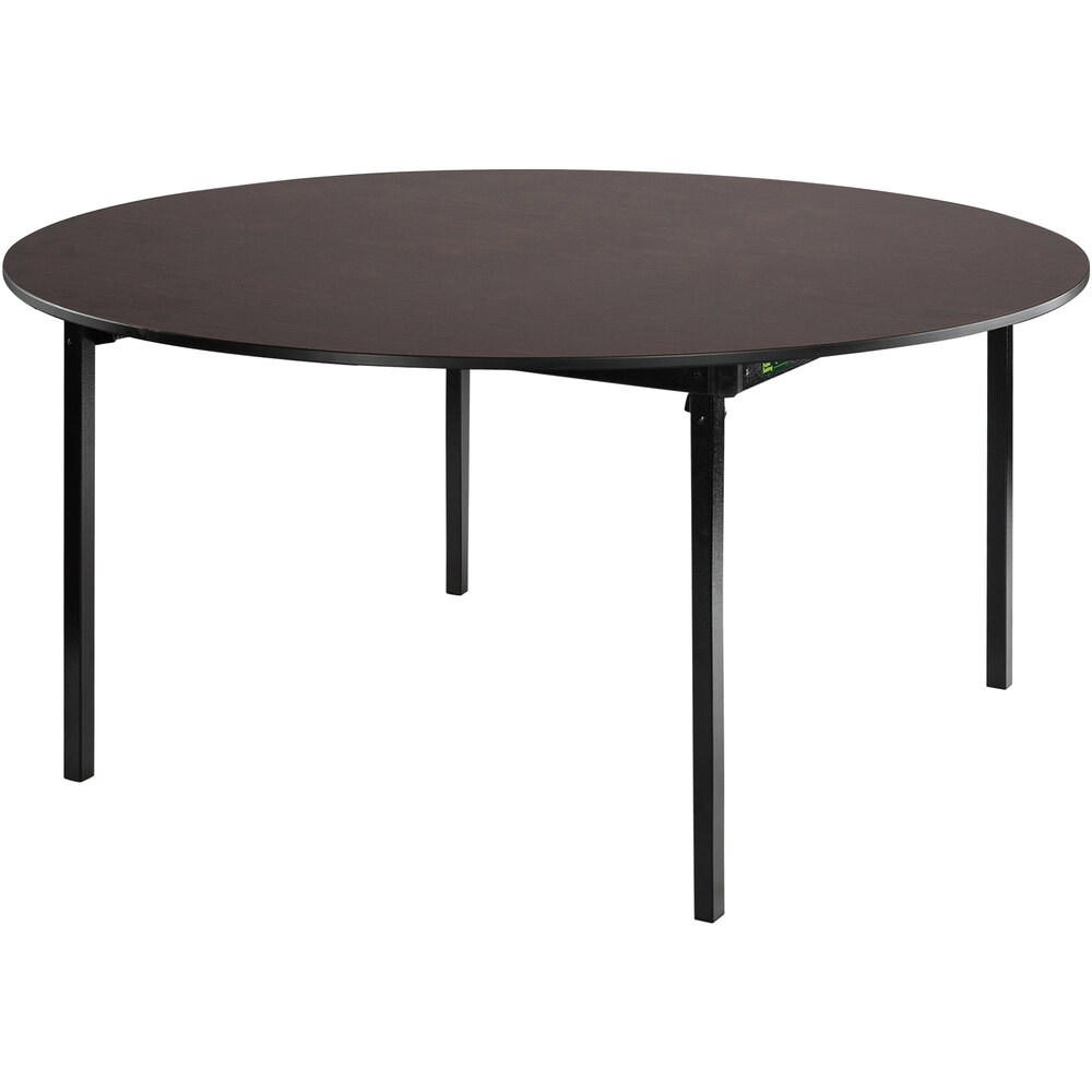 National Public Seating Max Seating 48" Round Gray Nebula Plywood ...