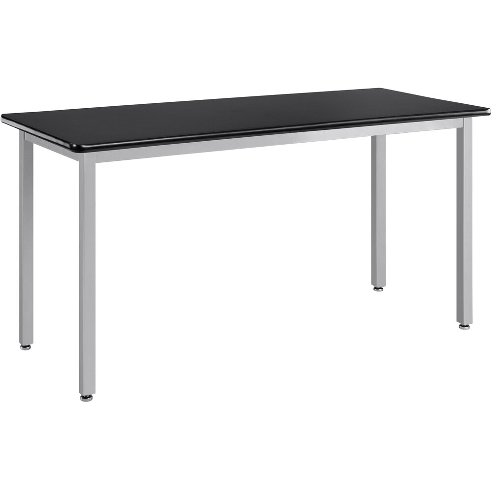 National Public Seating SLT9-1884H 18" x 84" Fixed Height Gray Steel ...