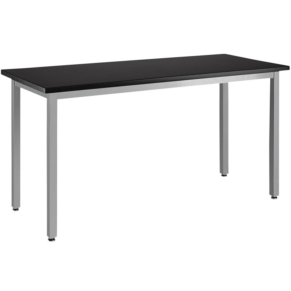 National Public Seating SLT9-4848P 48" x 48" Fixed Height Gray Steel ...